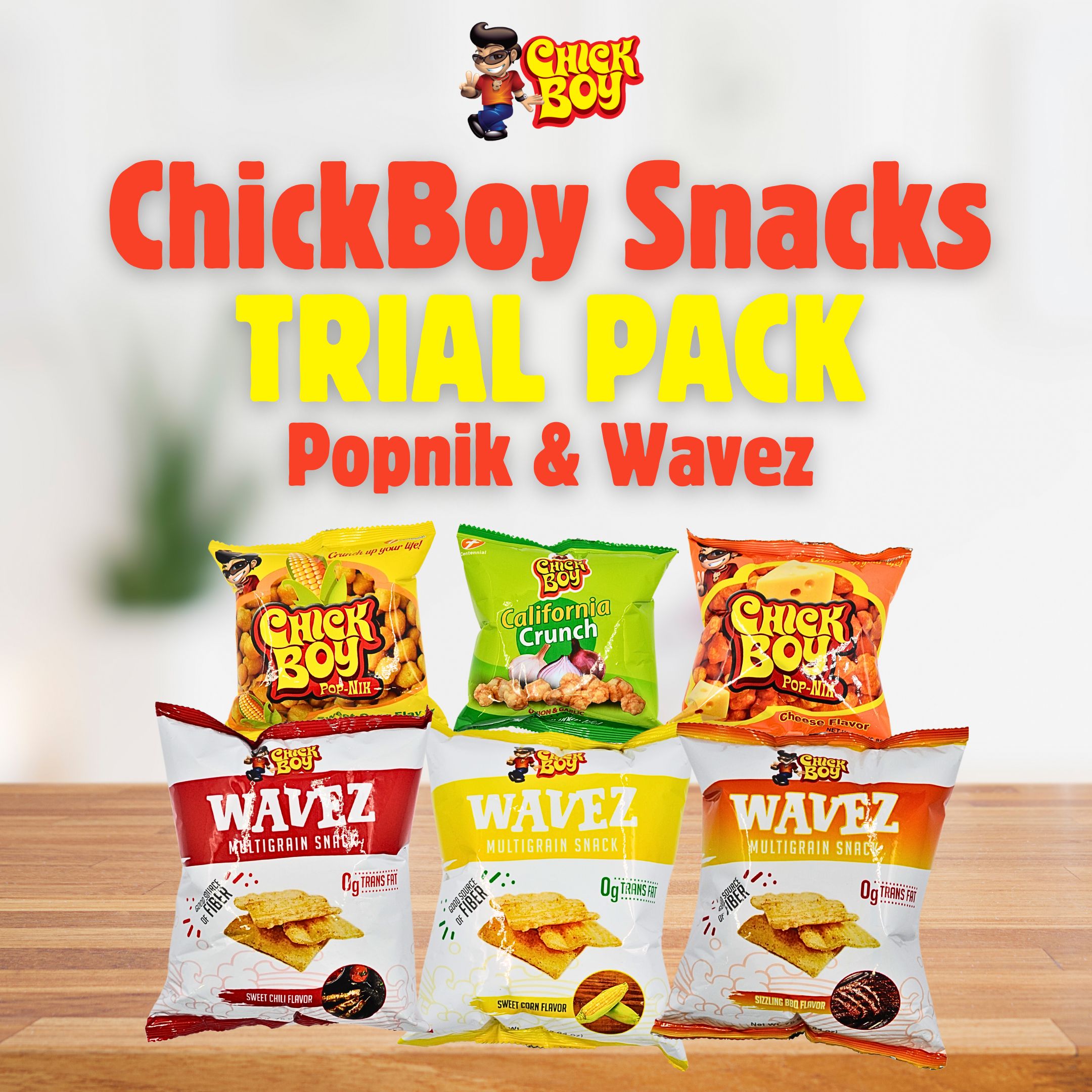 ChickBoy Snacks Trial Pack - Popnik & Wavez | Shopee Philippines