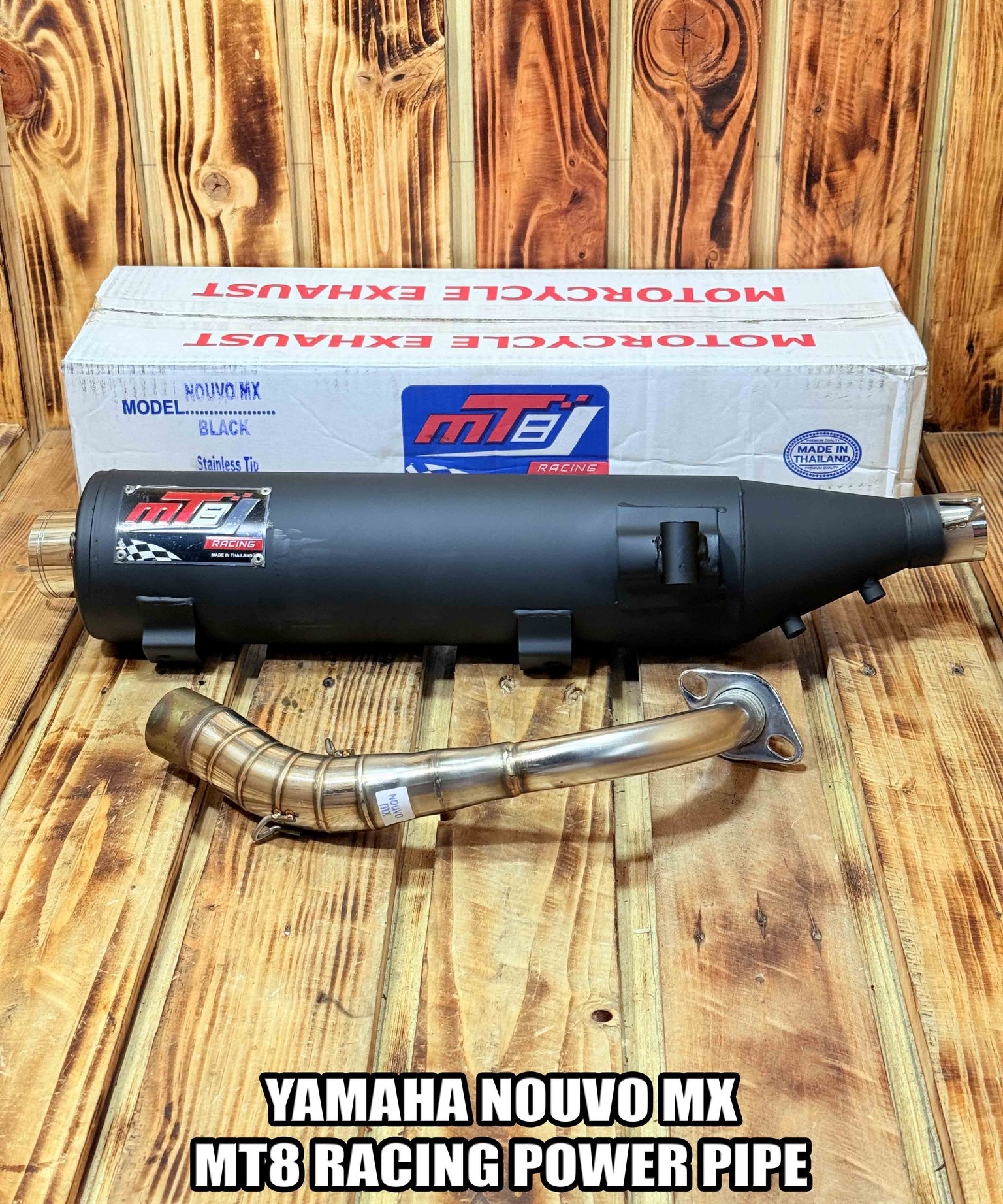 MT8 POWER PIPE STAINLESS TIP MIO I 125 M3, CLICK 150, MIO SPORTY, NMAX ...