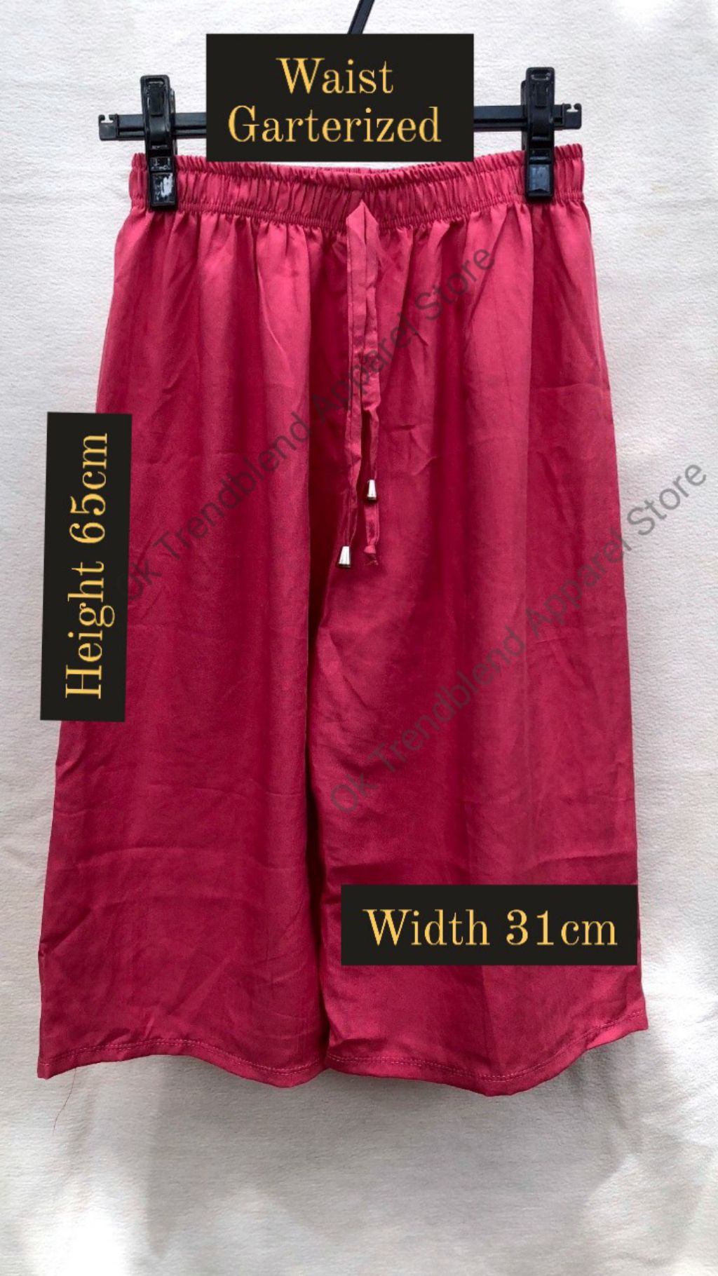 CHALLIS Plain Tokong Square Pants(Freesize) | Shopee Philippines