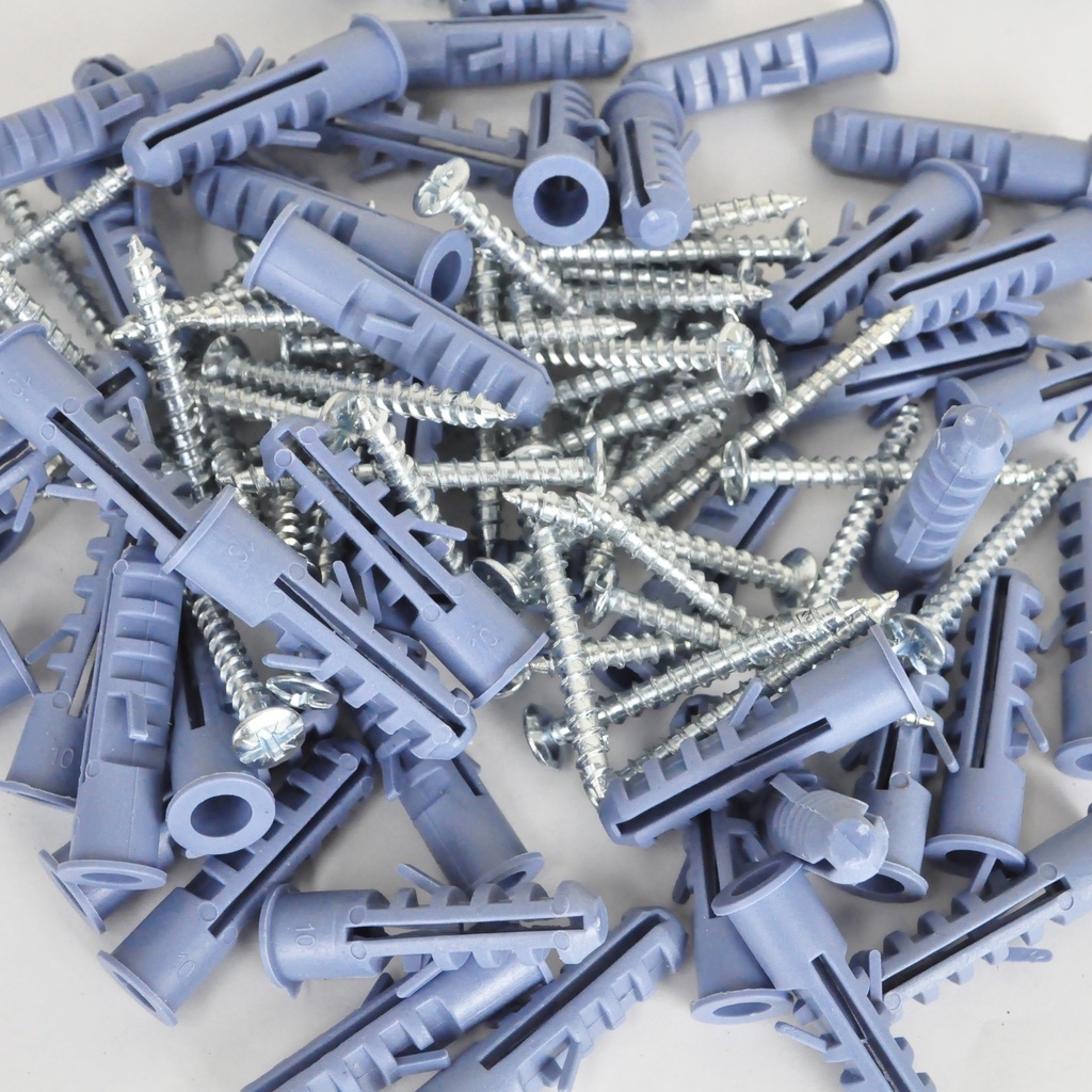 Tox Wall Plug & Screw Set #6/#8/#10 (50pcs), #12 (25pcs) | Shopee ...