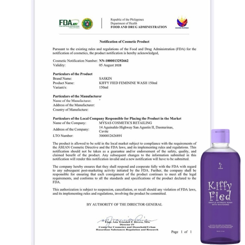 BUY 1 TAKE 2 (3 PCS) 】150ml SASKIN Kiffy Fied Feminine Wash Gentle With ...