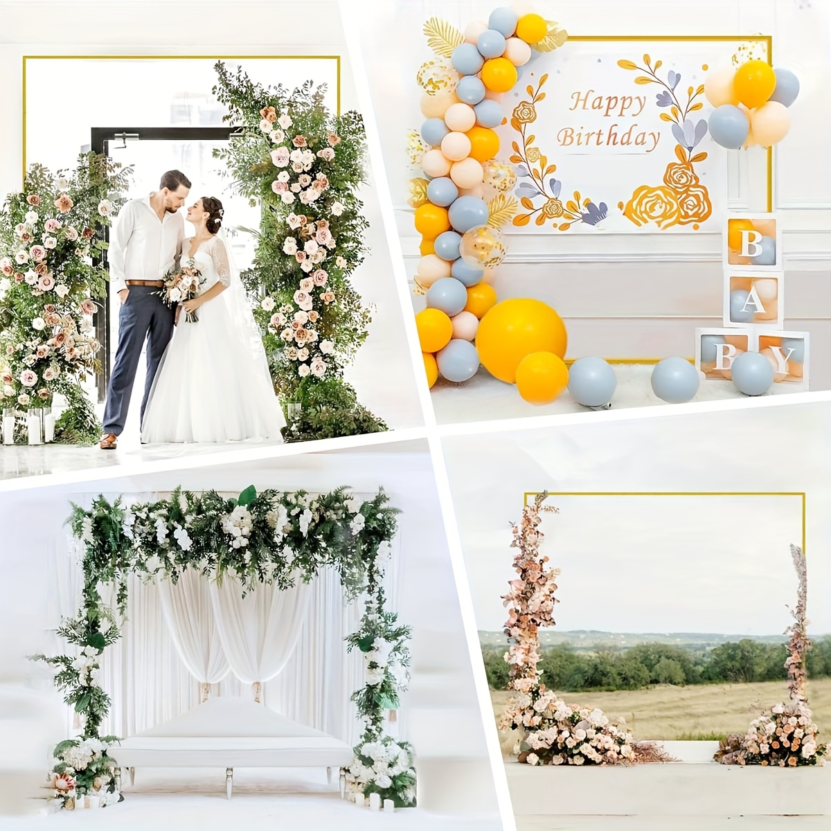 Square Arch Wedding decoration flower Arch Wedding Stand Flower Rack ...