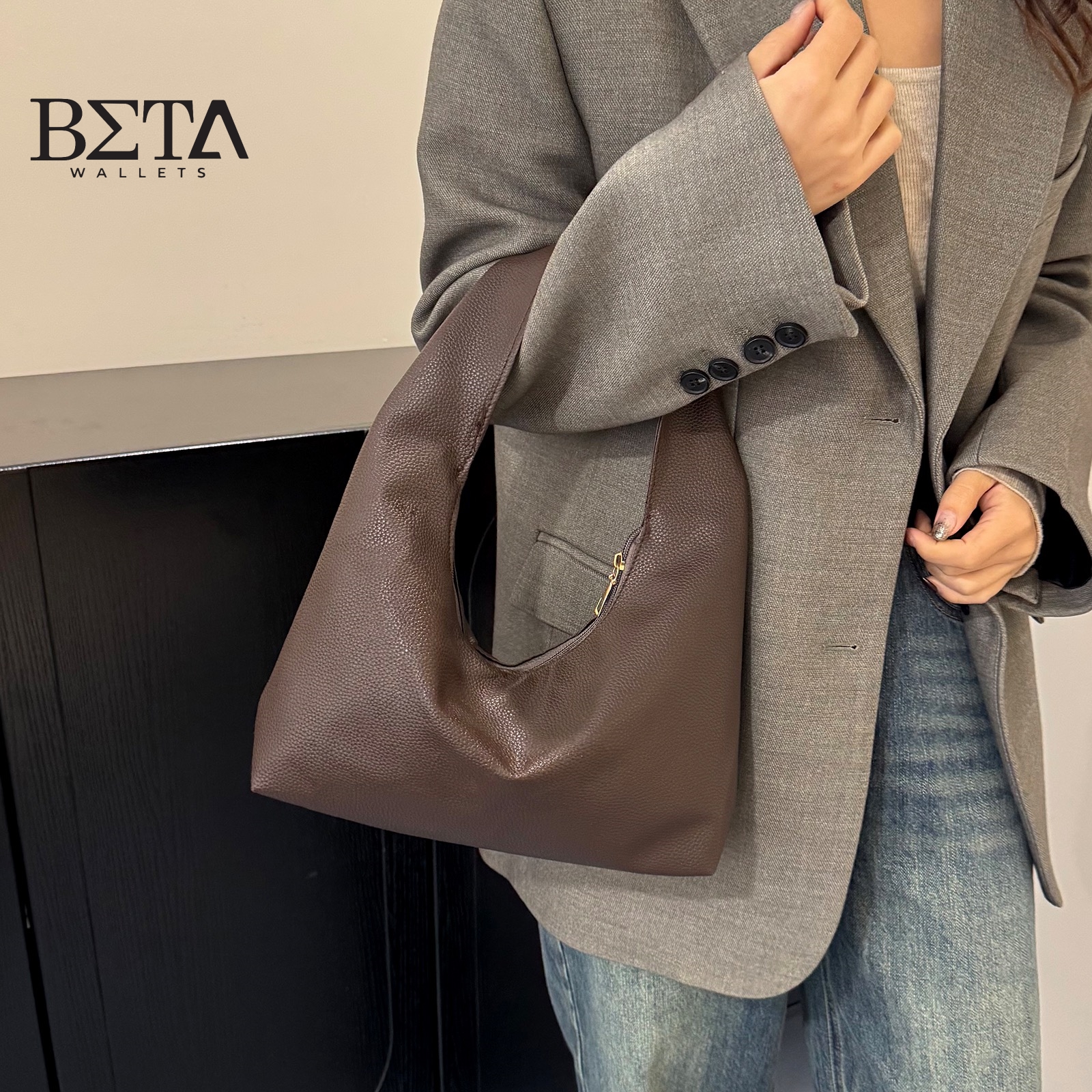 BETA Handbag For Women High-End Fashion Soft Leather Korean Cute ...