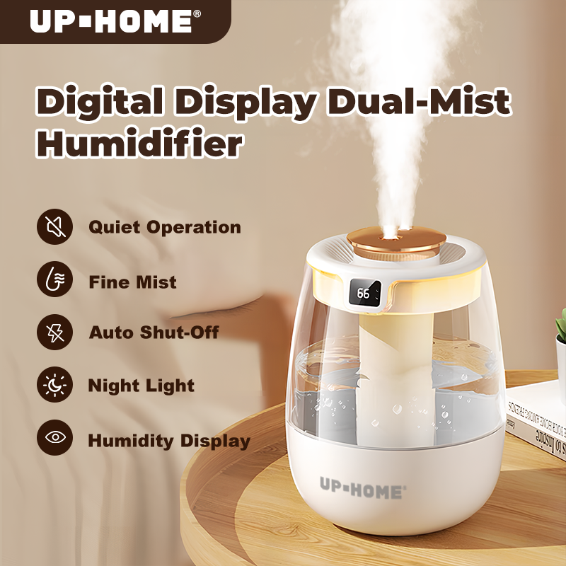 UP·HOME 2.2L Digital Display Air Humidifier With 2 LED Light Modes ...
