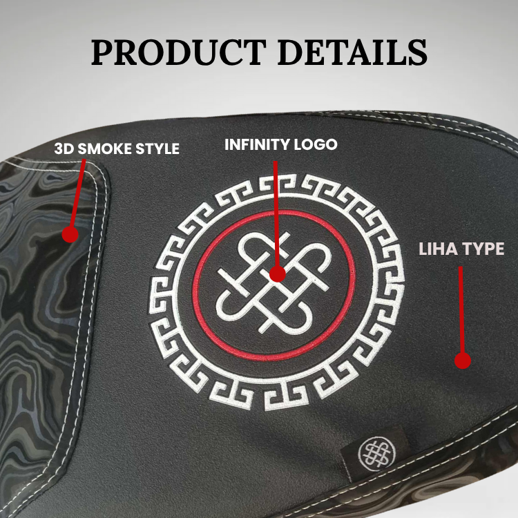 CLICK V3 3D SMOKE STYLE INDO CONCEPT WITH INFINITY LOGO SEAT COVER FOR ...