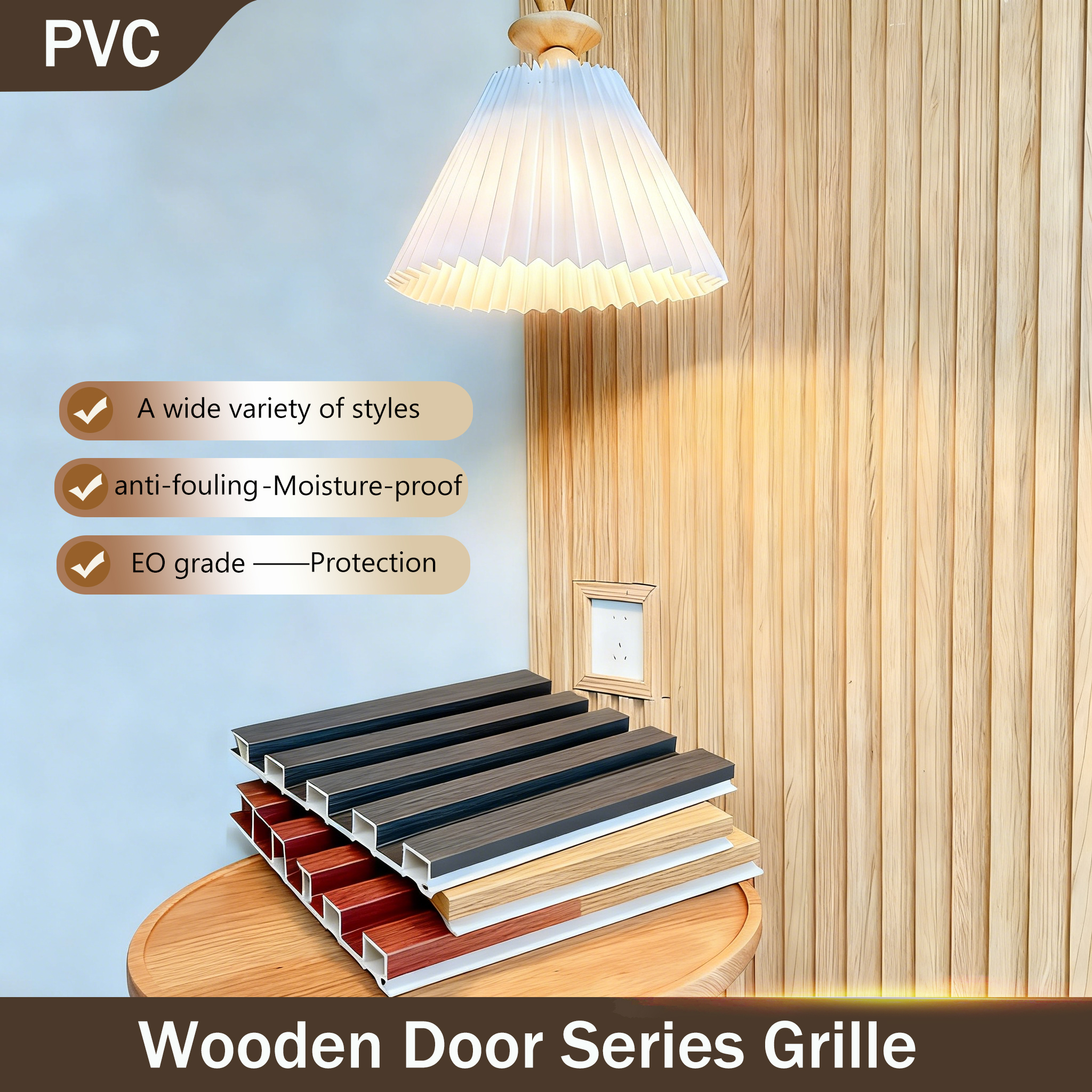 10 PVC Wall Panels in Wood Grain Finish - Durable, Available in ...