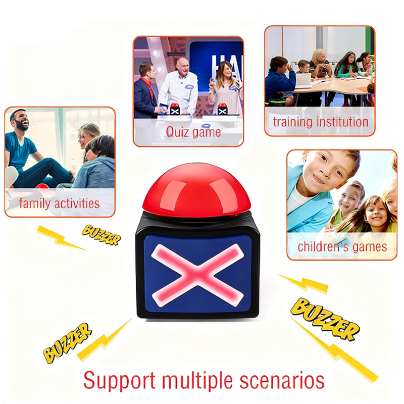 Game Answer Buzzer Alarm Button with Sound Light Talent Show Buzzer ...