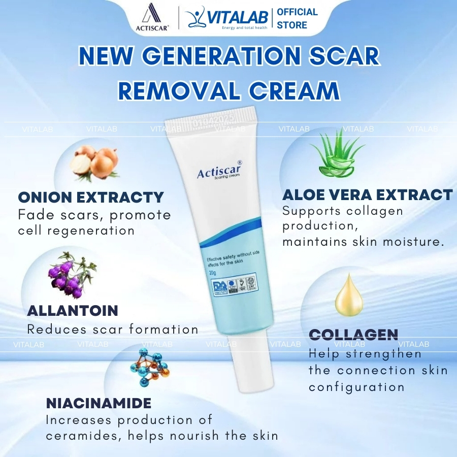 [BUY 1 GET 1] ACTISCAR 20G Scar Removal Cream - Smooth & Even Skin Tone ...