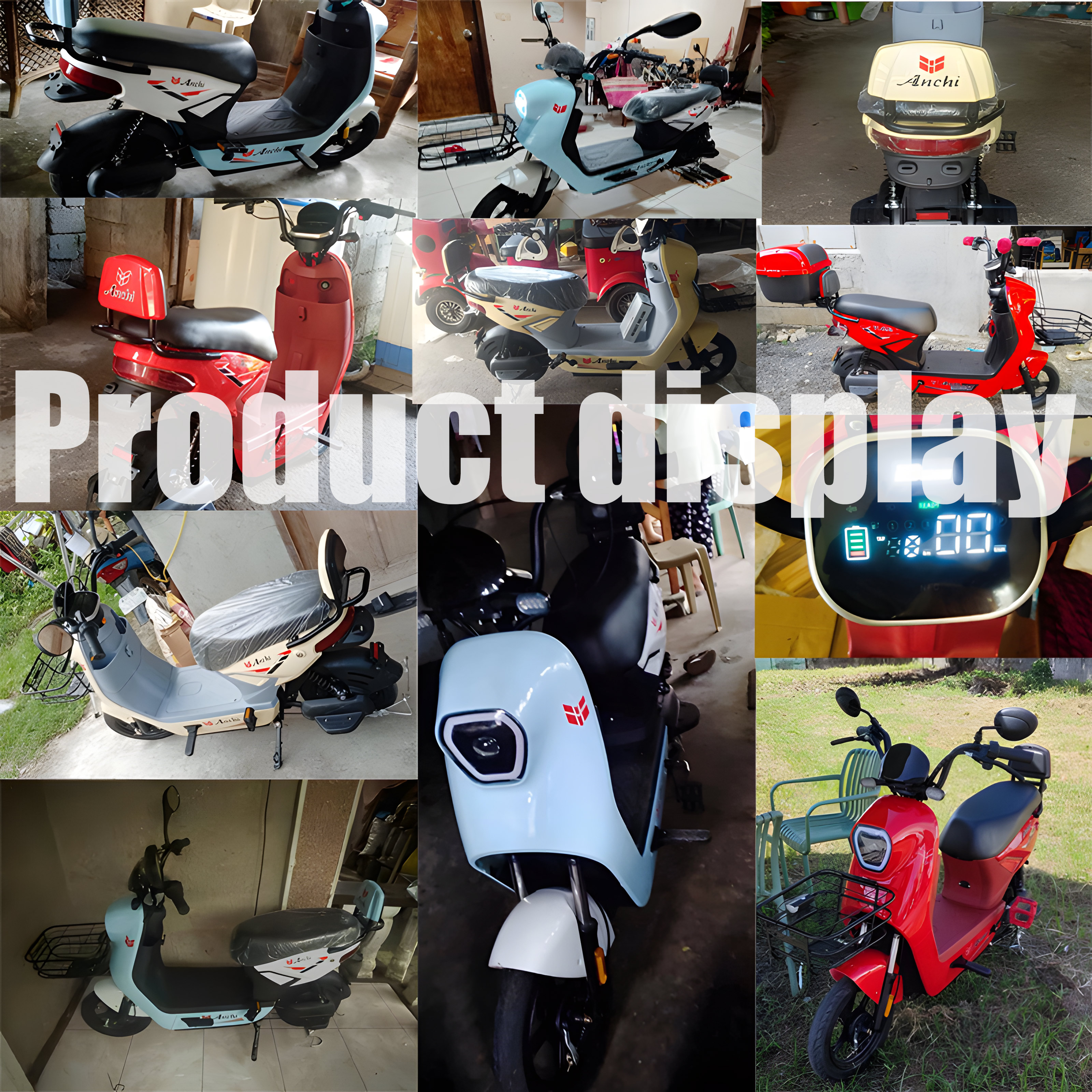 AENXRD 【Ready stock】 E Bike 2 Wheels Electric Bikes 60KM/H Electric motorcycle 48v12AH LCD 800W ...