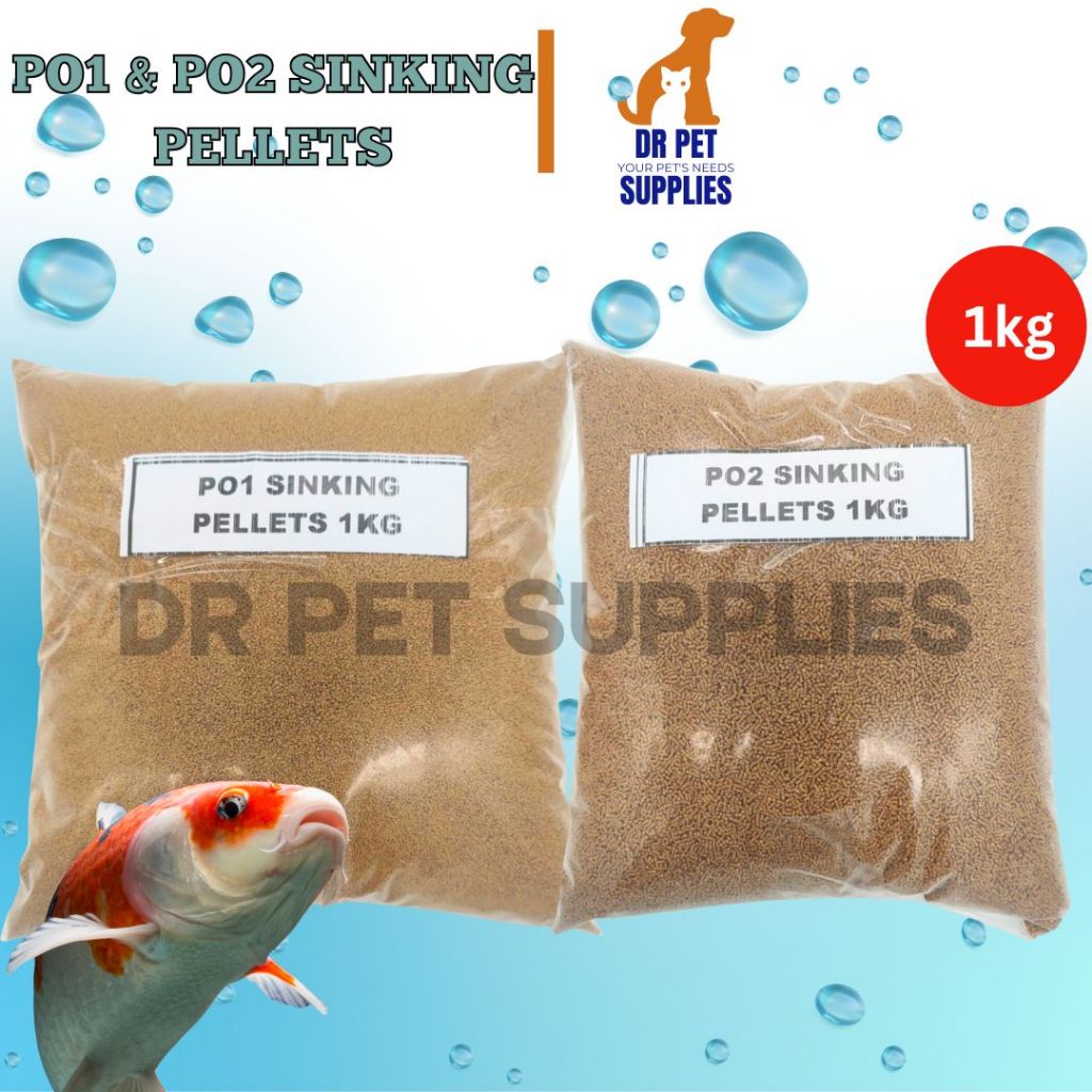 1kg P01 P02 PO1 PO2 Tateh Sinking Pellets Fish High Protein Digestive ...