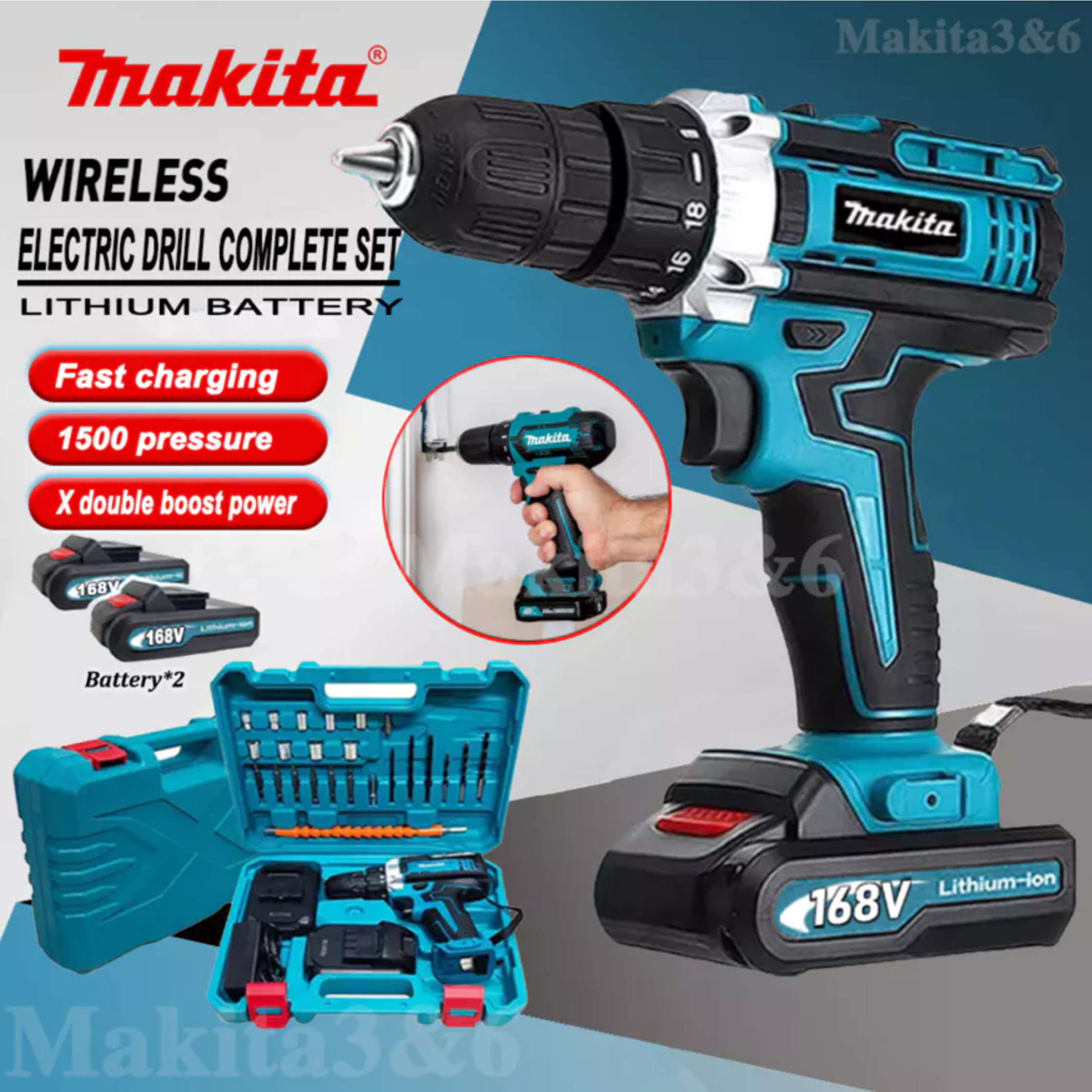 【COD】Cordless Drill Set Heavy Duty Rechargeable Electtic Hand Drill ...