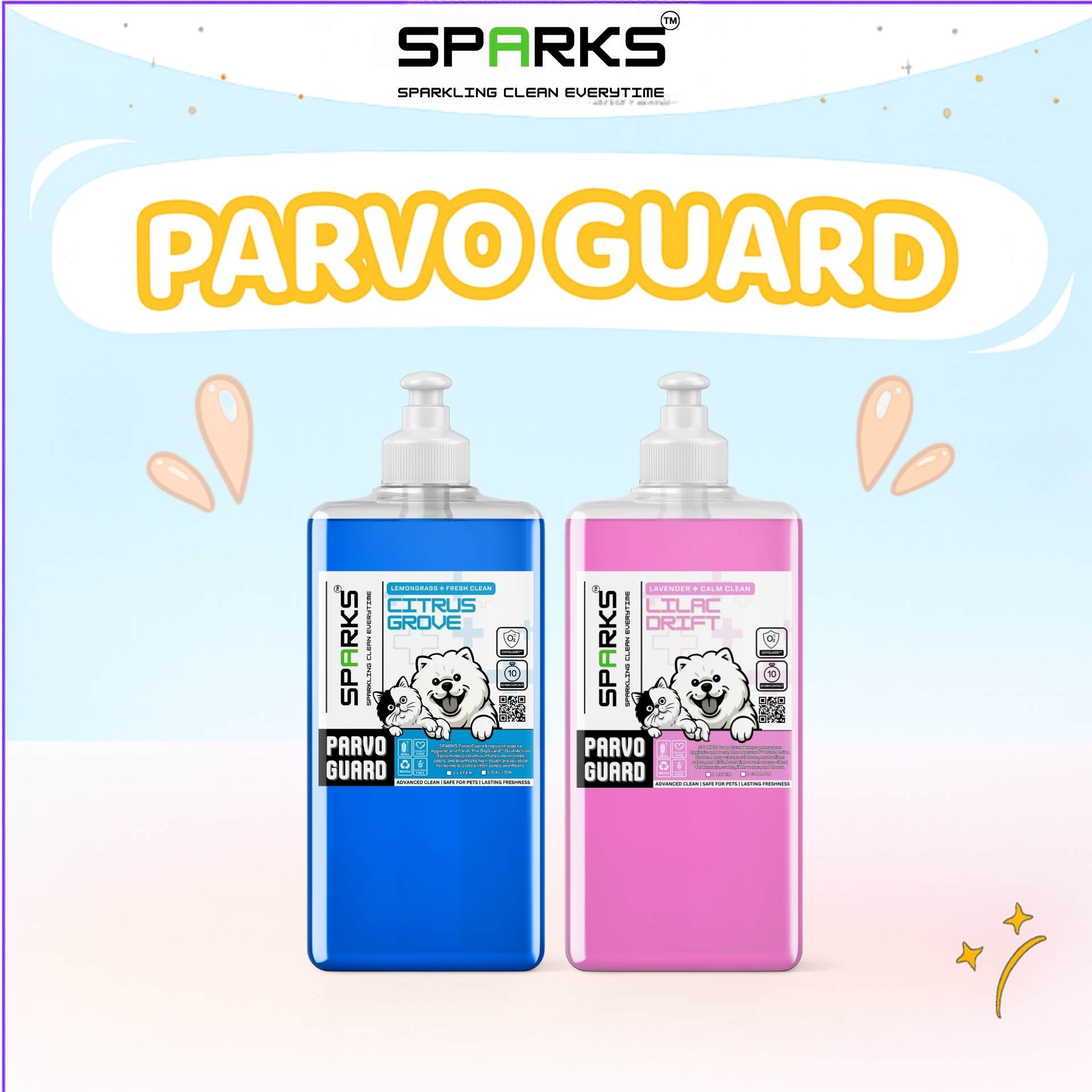 SPARKS Parvo Guard Pet Surface Disinfectant & Deodorizer | OxyGuard ...