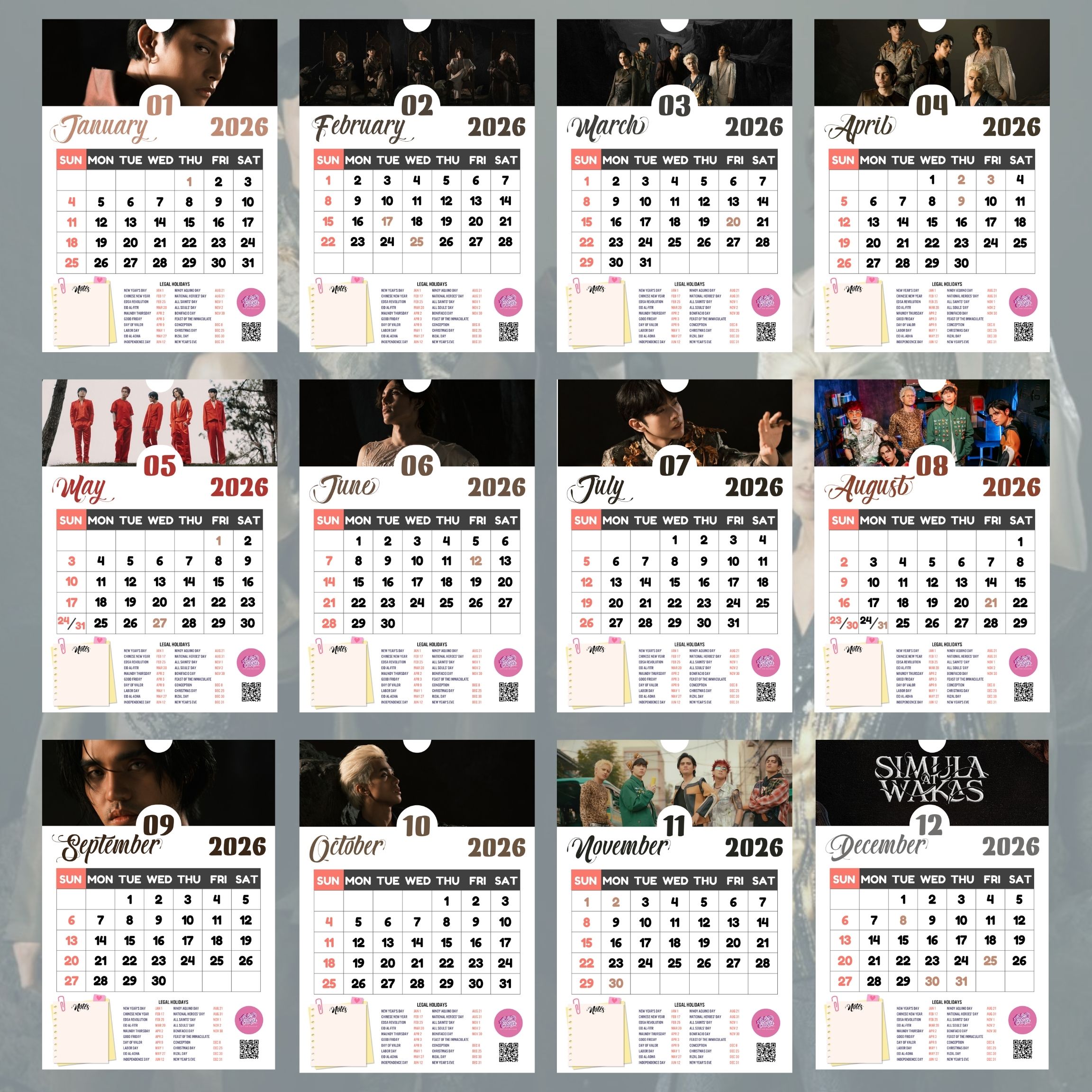 SB19 | Wall Calendar | A4 Size | SAW Photos | Shopee Philippines
