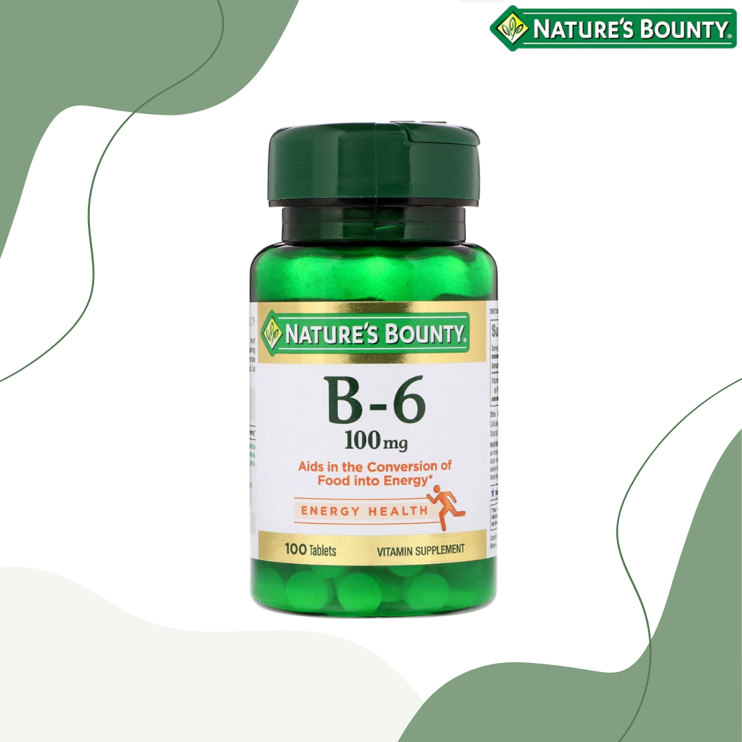 Nature's Bounty, Vitamin B-6, 100 mg, 100 Tablets ( Supports Energy ...