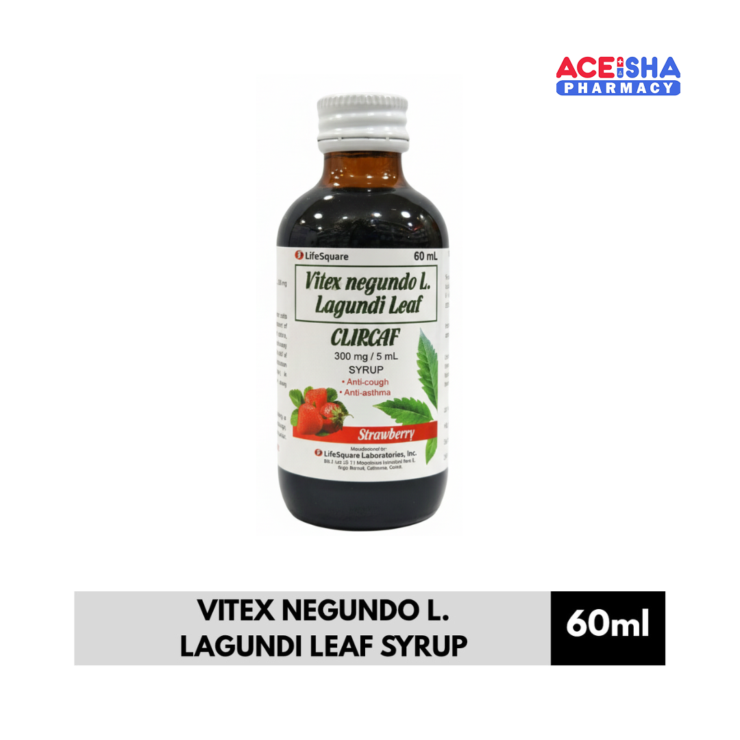 CLIRCAF 300mg/5ml Syrup - Vitex Negundo L. Lagundi Leaf For Anti-Cough ...