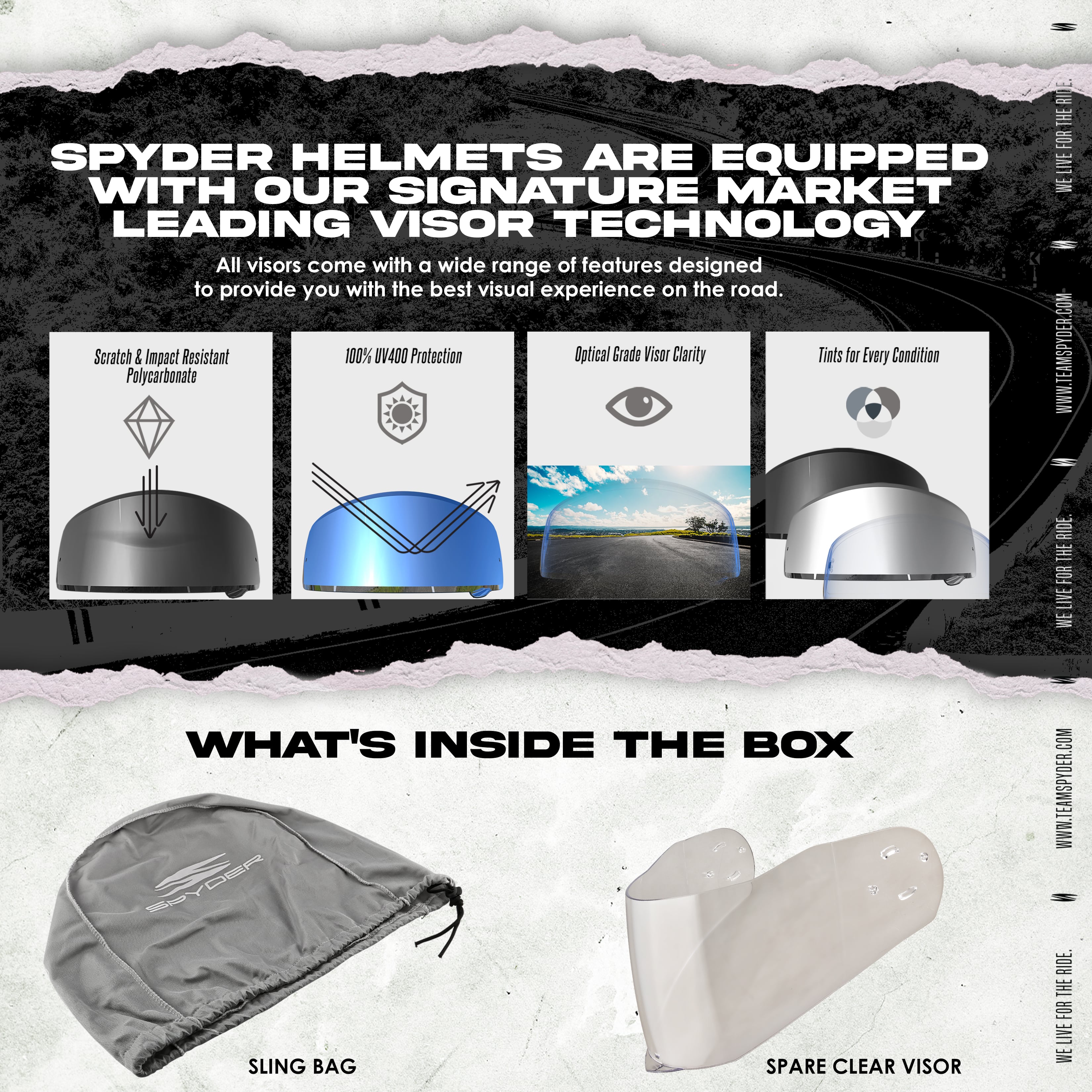 Spyder ARROW 2.0 PD S0 V2 Modular Dual Visor Motorcycle Helmet | ECE ...