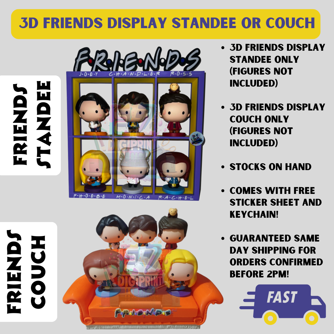 Mcdo FRIENDS Display Stand / Mcdo FRIENDS Display Couch 3D Print ...