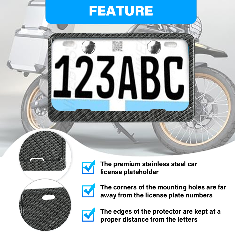 Motorcycle Universal License Plate Frame 1PCS Aluminum Alloy LTO Plate ...