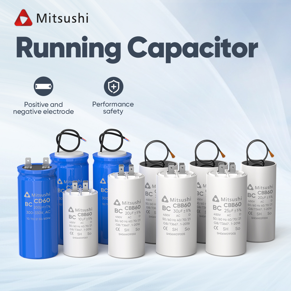 Mitsushi 10μF/20μF/25μF/30μF CBB60 Socket Capacitor For Water Pump ...