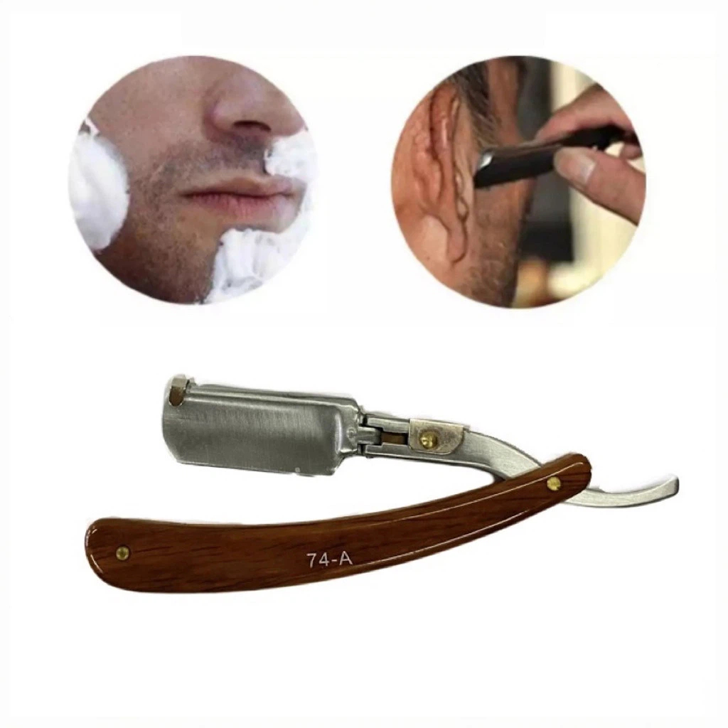Vintage Manual Shaving Razor Straight Edge Barber Razor Classic Men ...