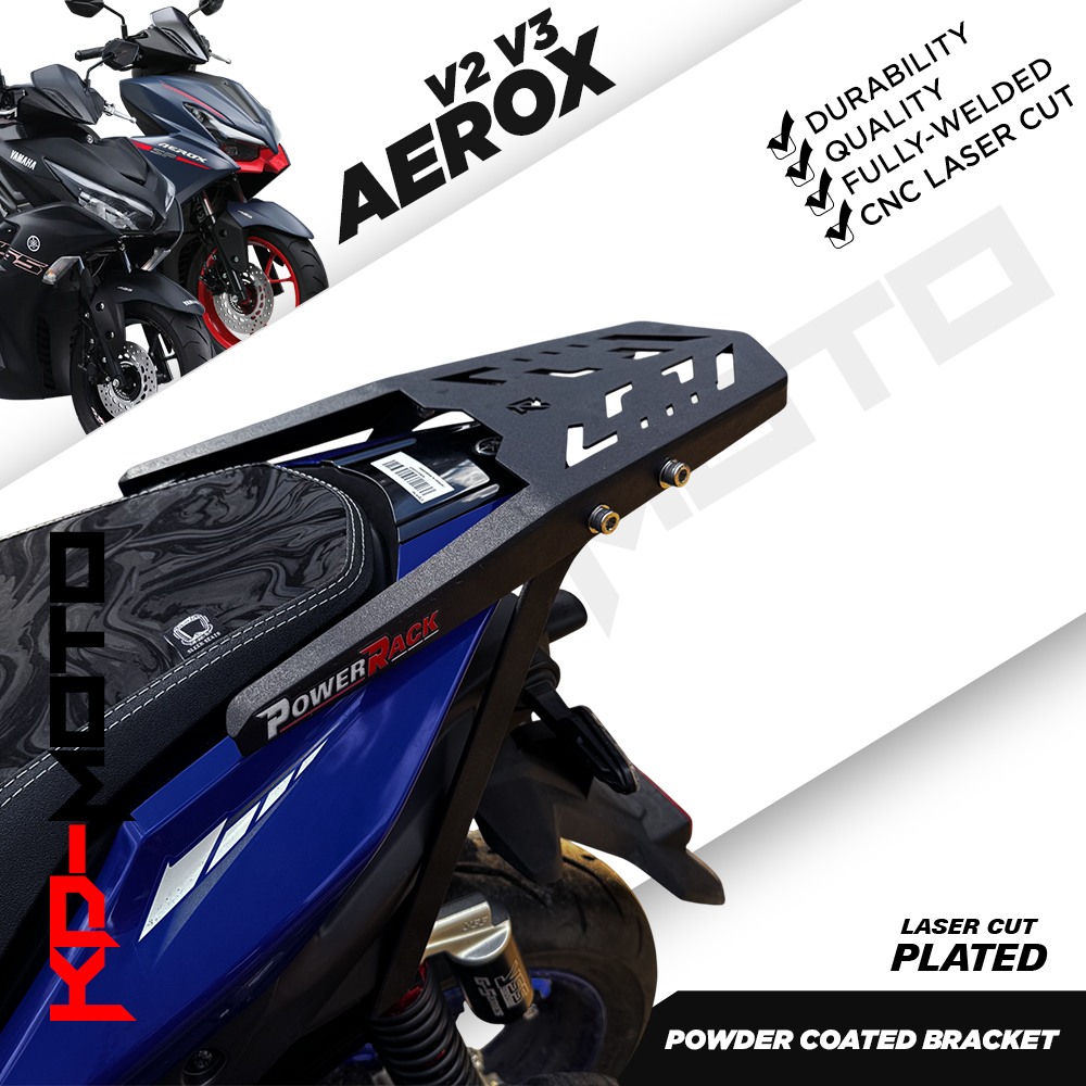 YAMAHA AEROX NEW VERSION V2-V3 TOP BOX BRACKET/POWDER COATED/HEAVY DUTY ...