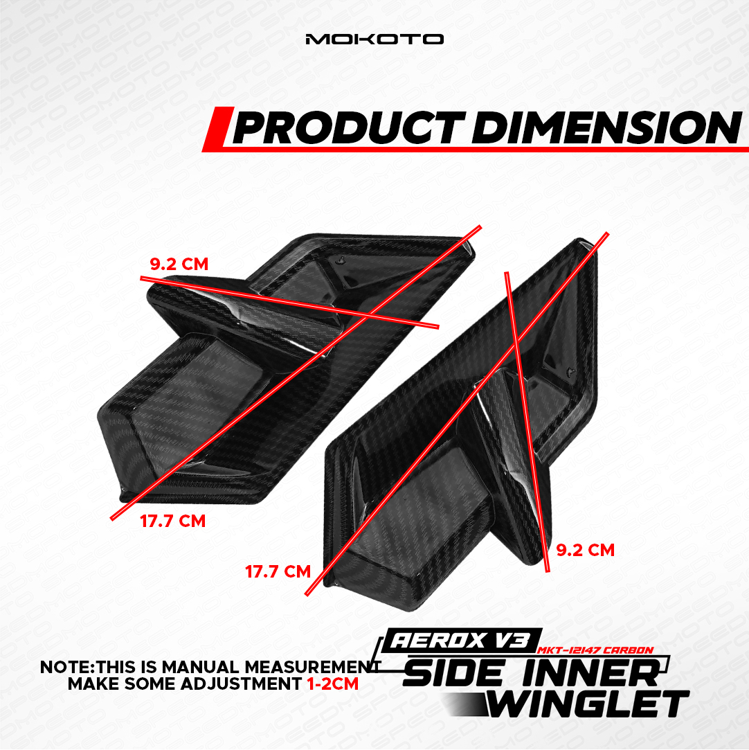 MOKOTO AEROX V3 SIDE INNER WINGLET CARBON MKT-12147 SIDE WINGLET ...
