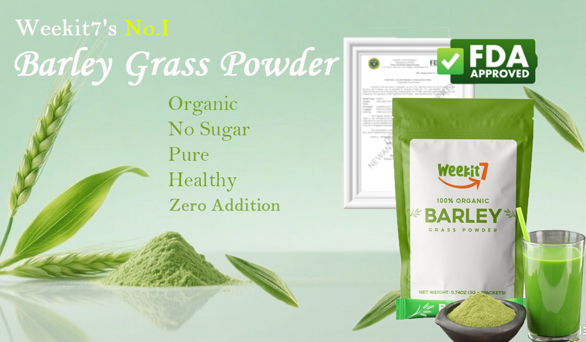 Weekit7 Barley Grass Powder,Original Natural Organic Herbal Nation ...
