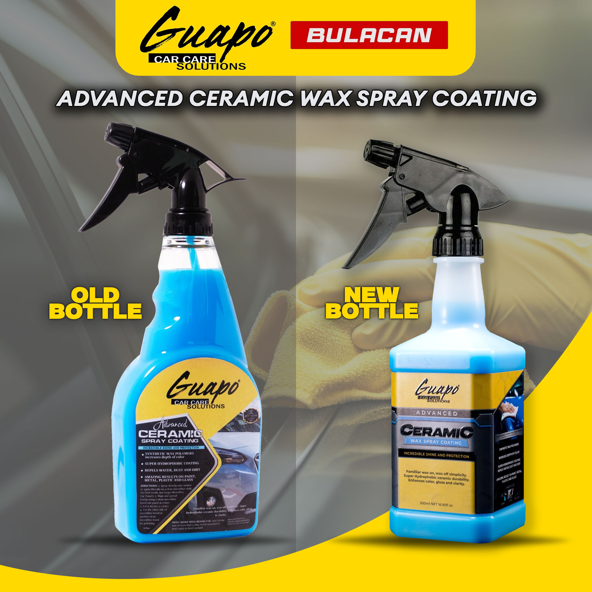 Guapo Pro‑Level Ceramic Wash & Hydrophobic Shine Kit (Shampoo + Spray ...