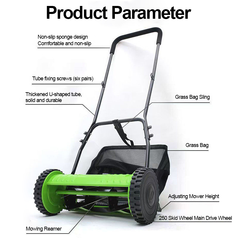 Hand pushed lawn mower without engine lawn mower, garden lawn mower ...