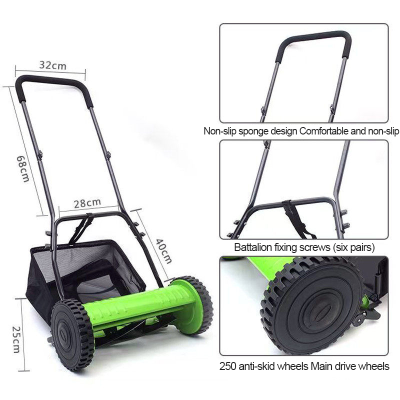 Hand pushed lawn mower without engine lawn mower, garden lawn mower ...