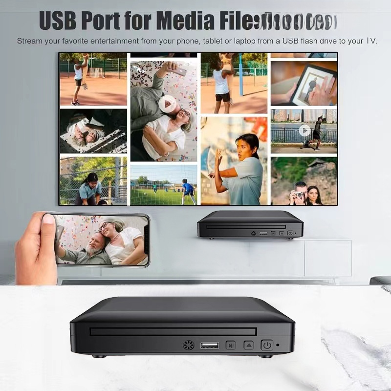 Mini Home DVD VCD CD EVD Player Full Format HD Disc Player | Shopee ...