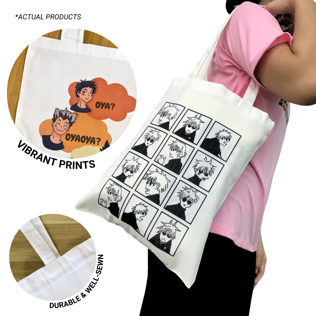LAZKTEES Anime Tote Bags JJK Gojo Choso Geto Sukuna Nanami Daily School ...
