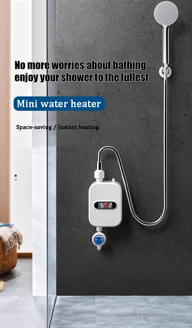 shower set for bathroom 3500W 220V water heater with on-screen ...