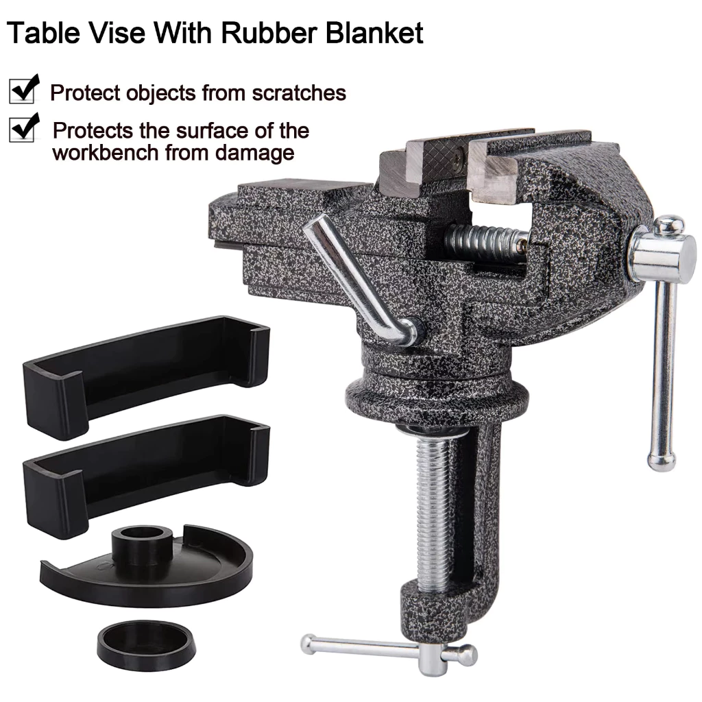 Heavy Duty Table Bench Vise 360 degree Rotary Base 50-80MM Strong ...