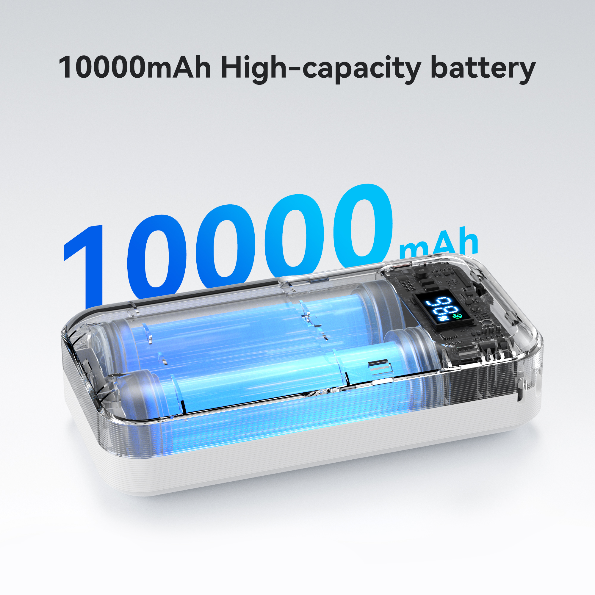 MOKiN 10,000mAh 30W Portable Power Bank - Built-in USB C & iOS Cables ...