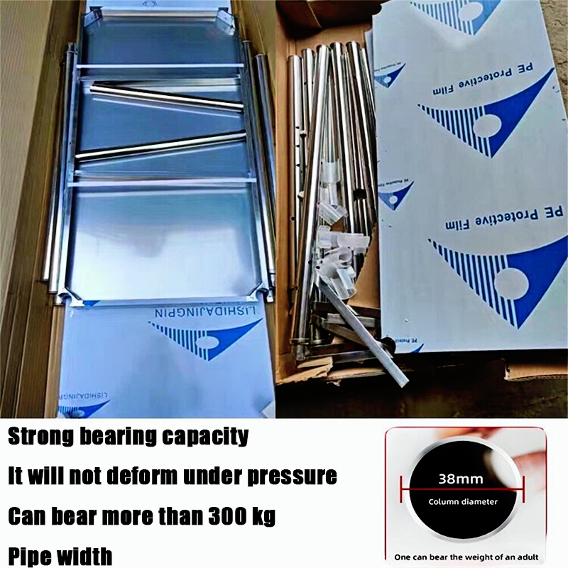 【Thicken 50mm】Kitchen 304 stainless steel shelf console floor-to ...