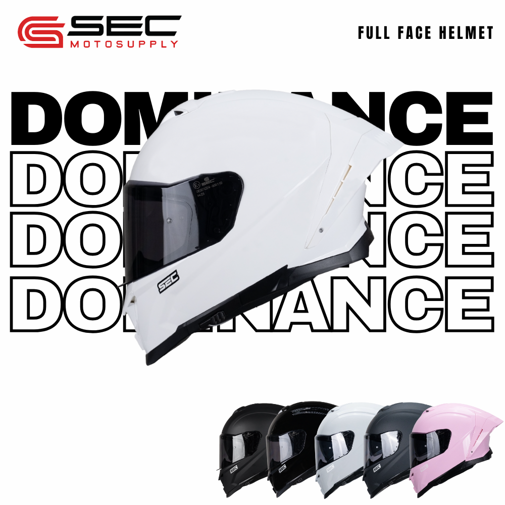 SEC Dominance Full Face Helmet for Motorcycle (Gloss/Matte, S–XXL ...