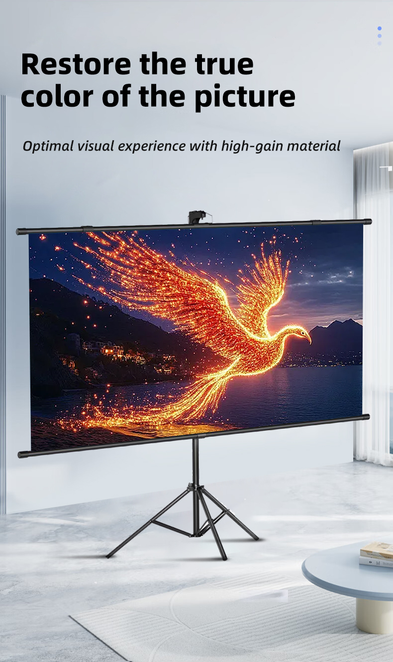 MODOFO Anti-light Projector Screen 84/100 Inch 16:9 Screen Pull Down ...