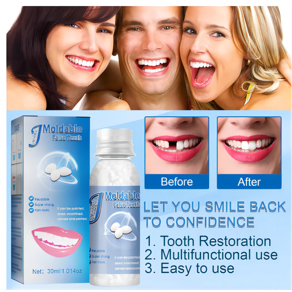 【Gift】Temporary Denture Repair Kit for Missing Teeth Gaps Filled with ...