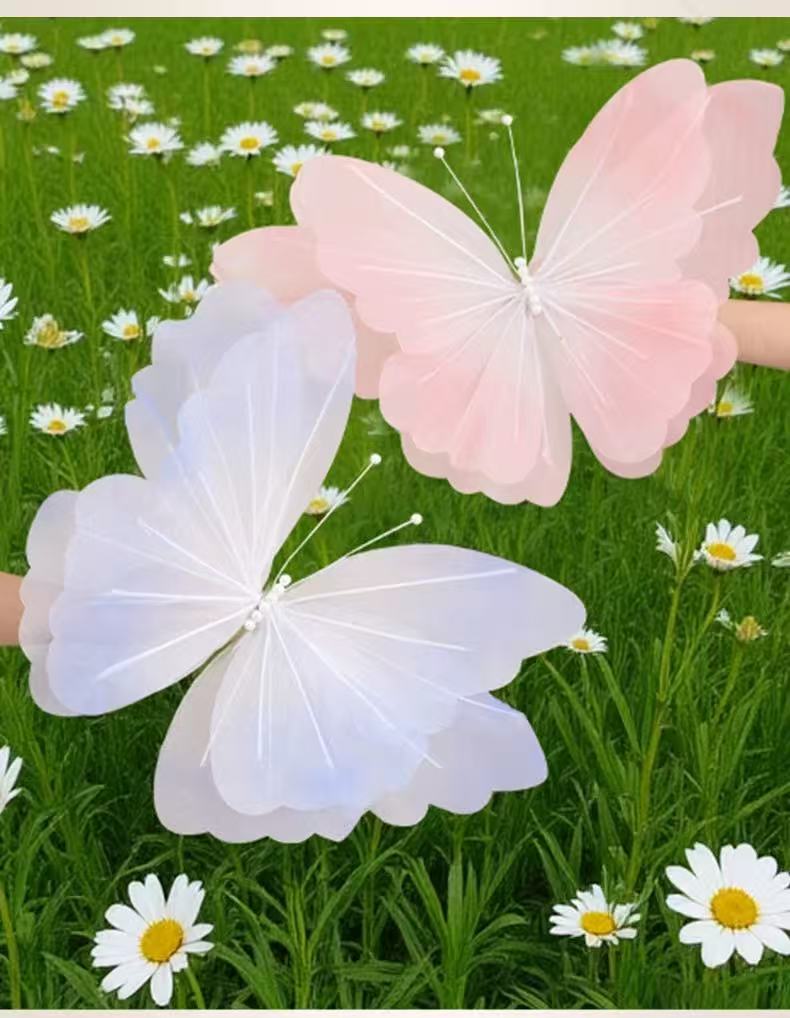 Artificial Butterfly Decorations Gauze Wedding Butterflies for ...