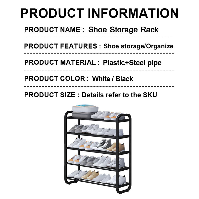 Uniluxe 4 Layer 5 Layer Simple Shoe Rack Shoe Cabinet Student Dormitory ...