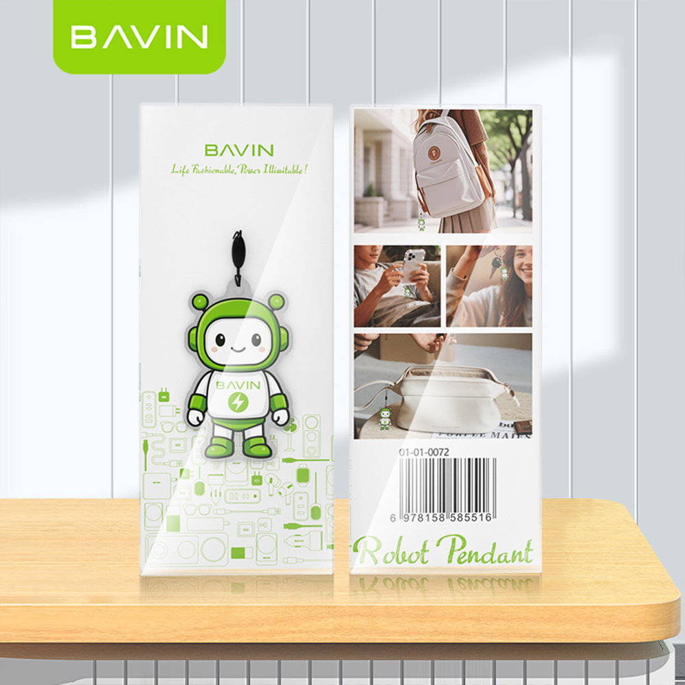 BAVIN Acrylic Transparent Robot Design Pendant Keychain Cute Accessory ...