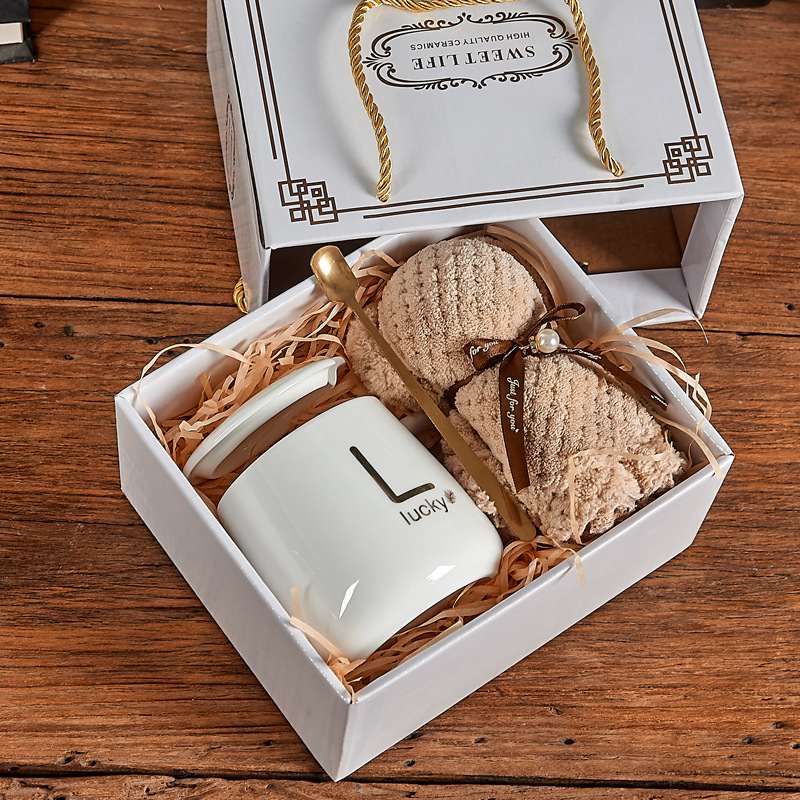 Ceramic Mug Set with Cute Towel Bear Gift Box Perfect to Valentine's ...