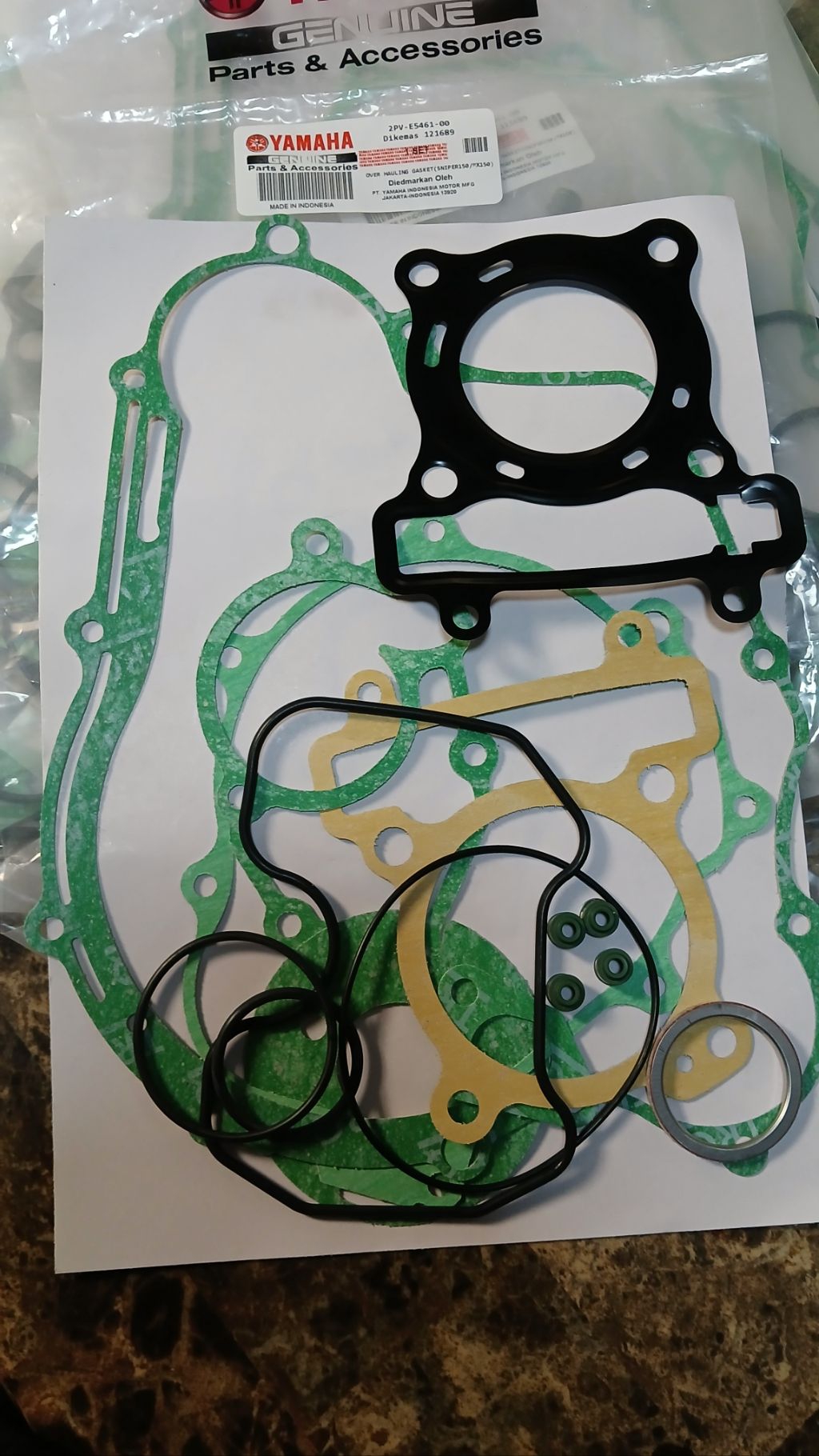 SNIPER 150 V1 / V2 /MX150 OVERHAULING GASKET MADE IN INDONESIA GENUINE ...