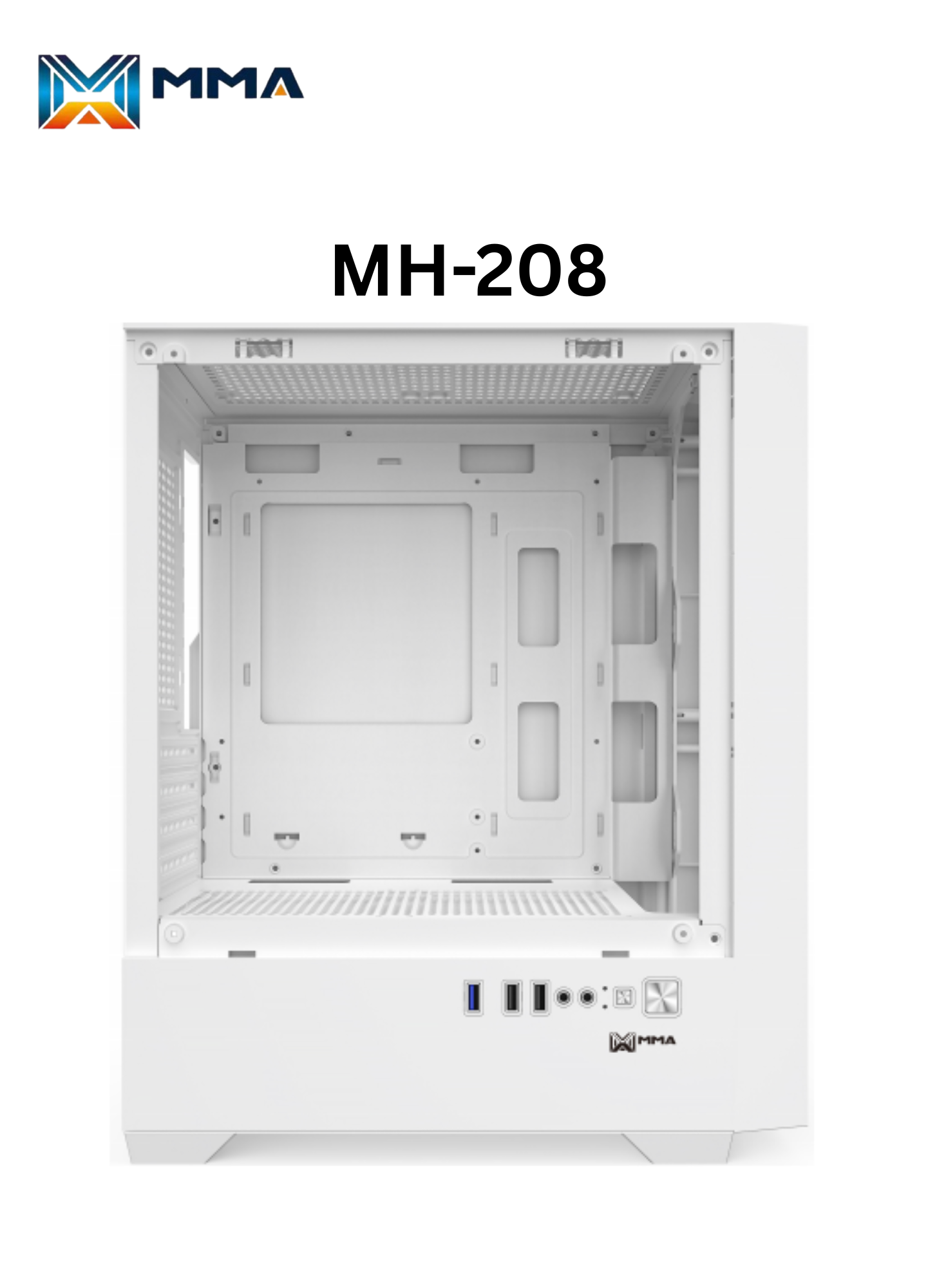 MMA MH-208 (White) M-atx/ITX PC case | Shopee Philippines