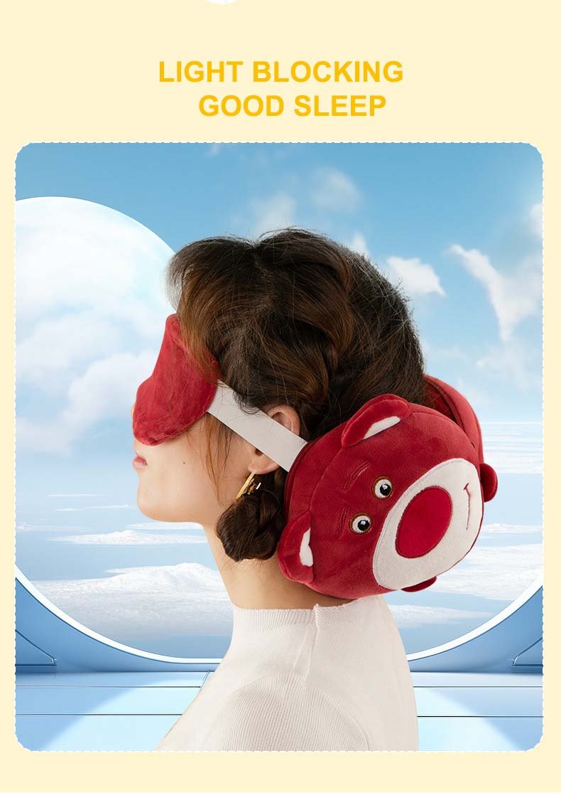 Multifunctional Eye Mask with Travel Pillow Portable Lunch Rest Plush ...