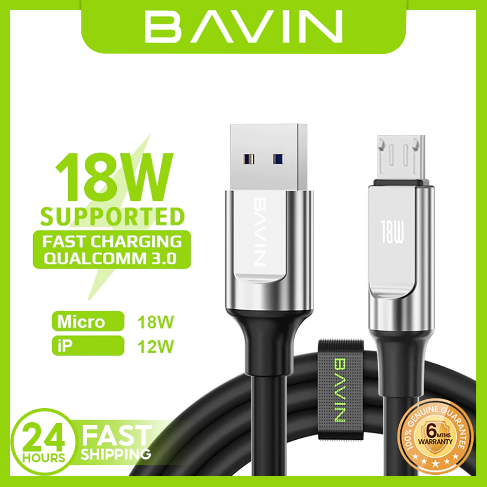 BAVIN CB288 18W PD Fast Charging Soft Silicone Thick Wire Data Cable ...