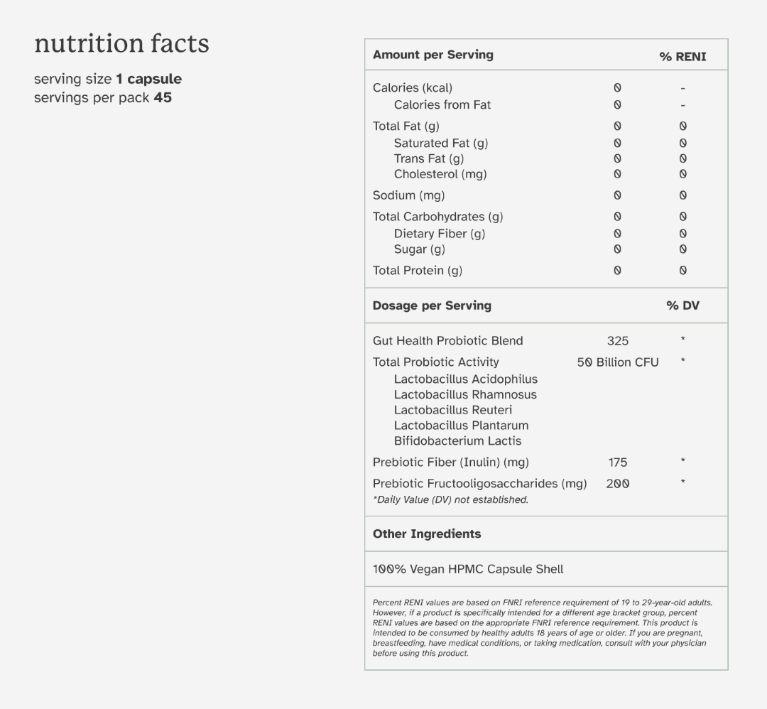 Pure Form® Pre + Probiotics for Gut Health | 50B CFU of Combined ...
