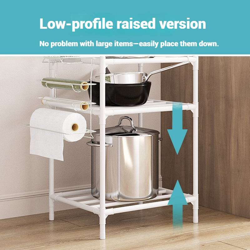 SPACEMADER 6 Layers Kitchen Rack Organizer Microwave Shelf & Pot Pan ...