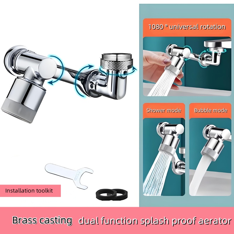 Rob Arm Rotatable Faucet Faucet Extender Splash-proof Spout 1080-degree ...